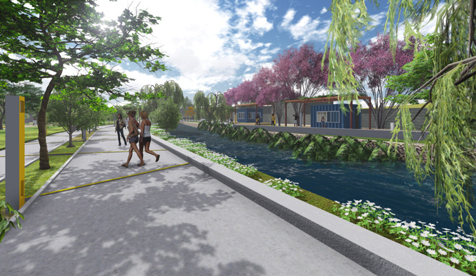 Un parque lineal para dar una cara distinta al entorno del arroyo ...