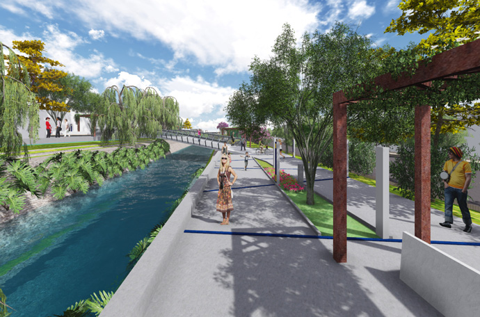 Un parque lineal para dar una cara distinta al entorno del arroyo ...